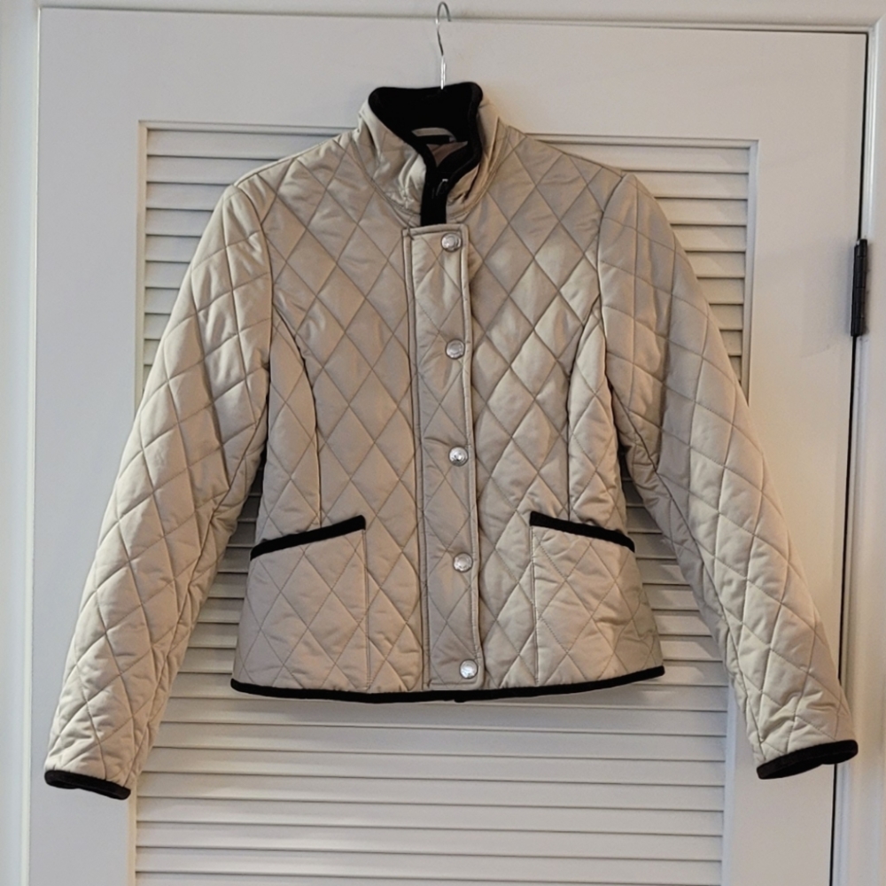 Coach (Authentic) Quilted-Jacket, Tan & Brown, Long-S… - Gem
